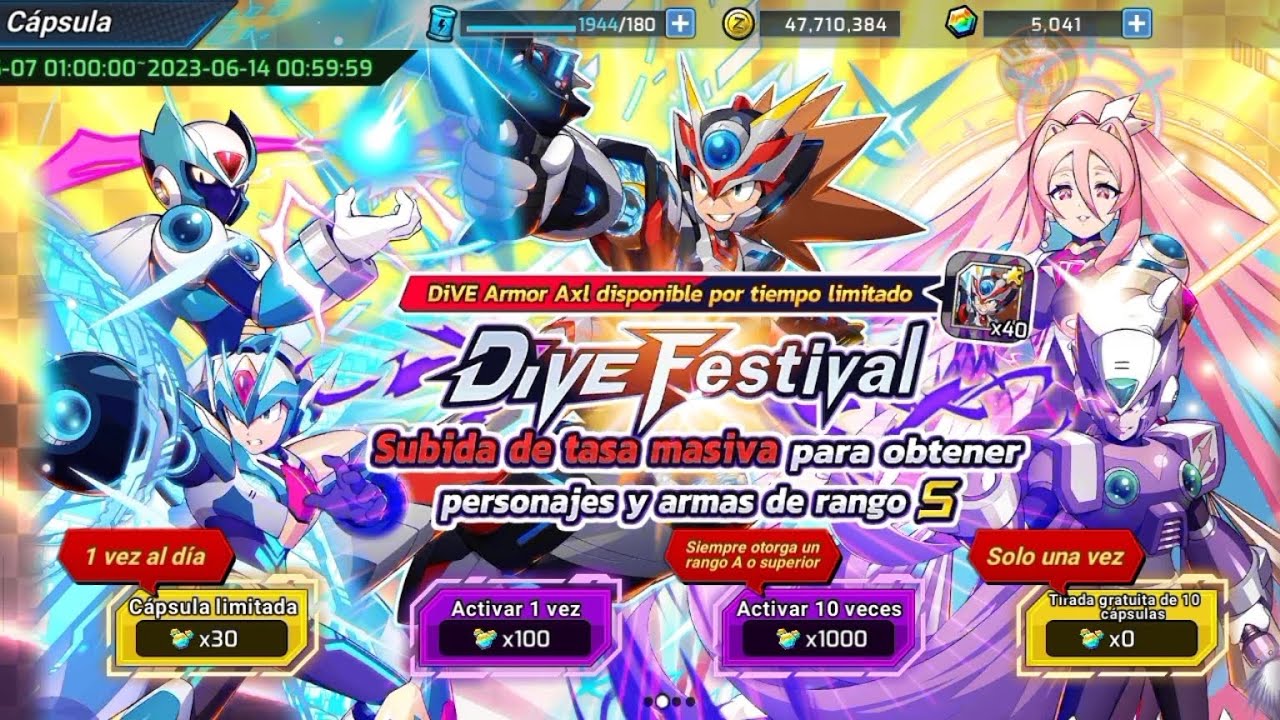 Megaman X Dive tiros cápsulas Dive festival vamos por Dive Axel ¿la ...