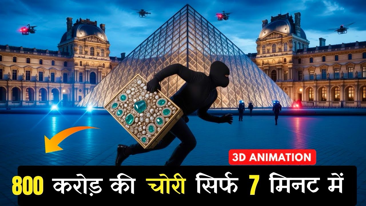 Louvre Museum Heist कैसे हुई ।3D Animation | Full story of Heist - YouTube