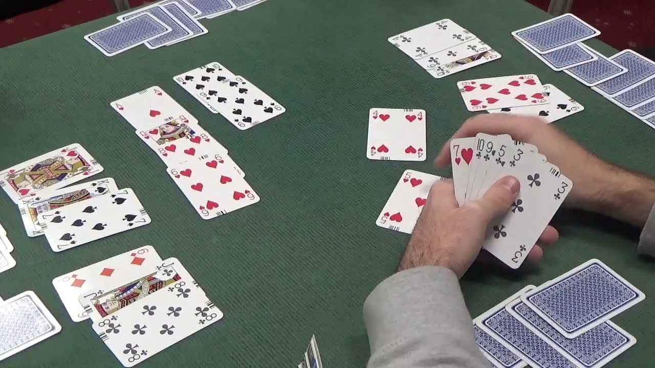#22 Full Bridge Game - Bridge bidding & card play explained - 2 Hearts ...