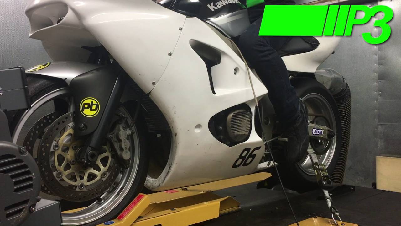 Kawasaki ZX6R Dyno day Power run P3 Tuning - YouTube
