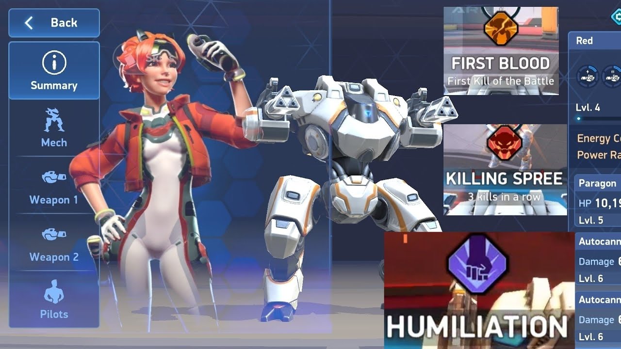 Mech Arena Gameplay:-4 Pilot-Red Mech-Paragon @starkgaming2099 - YouTube