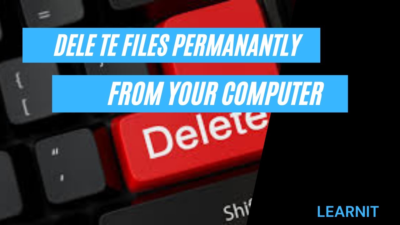 How to Permanently Delete Files from Computer in tamil - YouTube