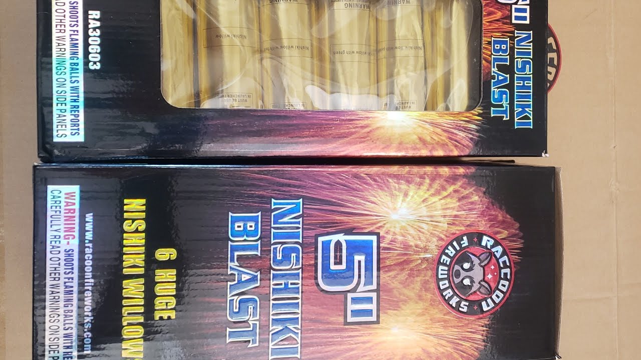 5 inch Nishiki Blast 60g canister shells by Racoon Fireworks Unboxing ...