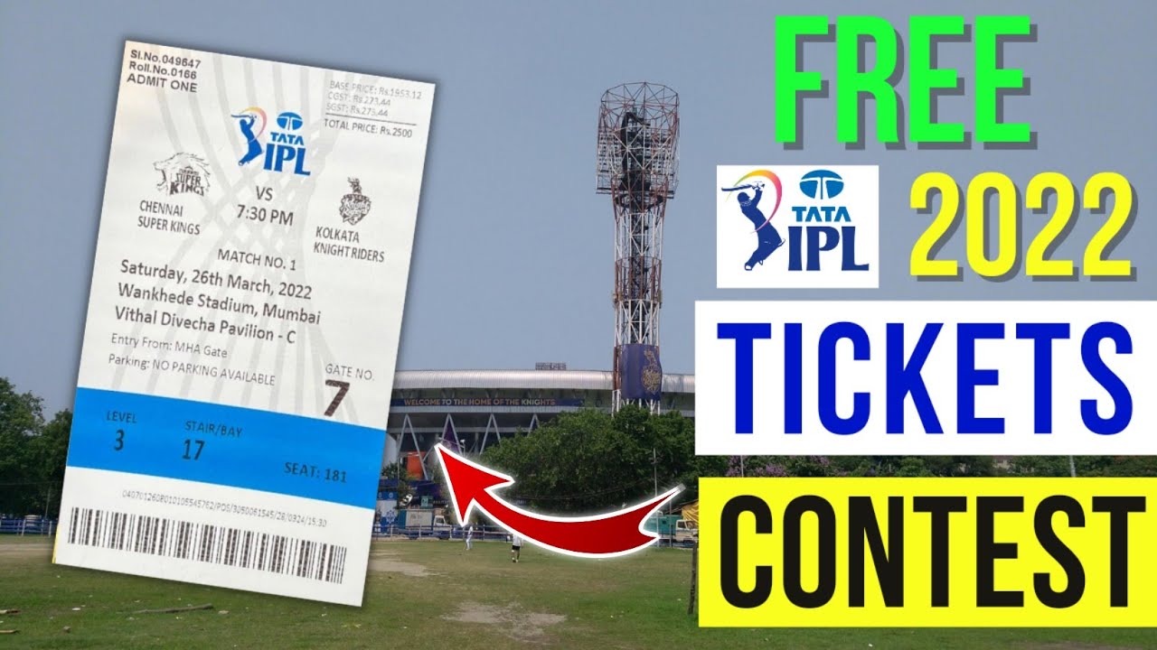 FREE IPL Ticket Contest | Free IPL Ticket Booking 2022 | How Book IPL ...