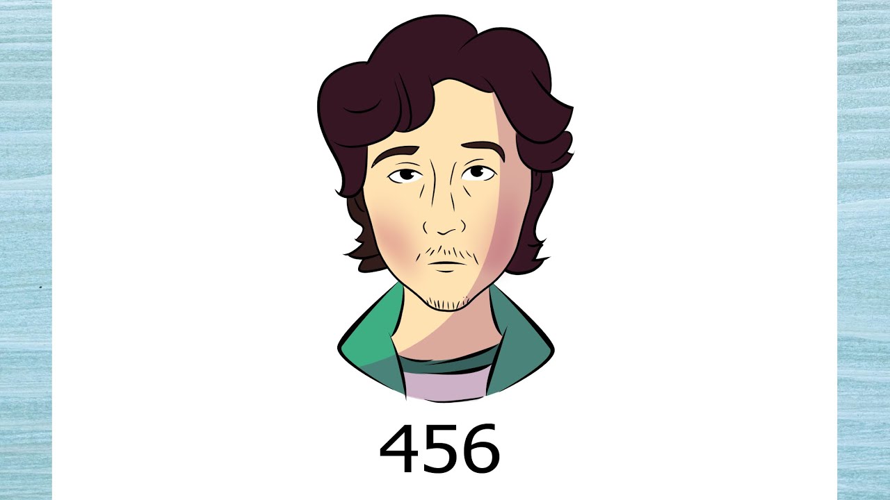 كيفية رسم شخصية 456 لعبة الحبار بأسلوب سهل 🎨💚How to Draw Player 456 ...