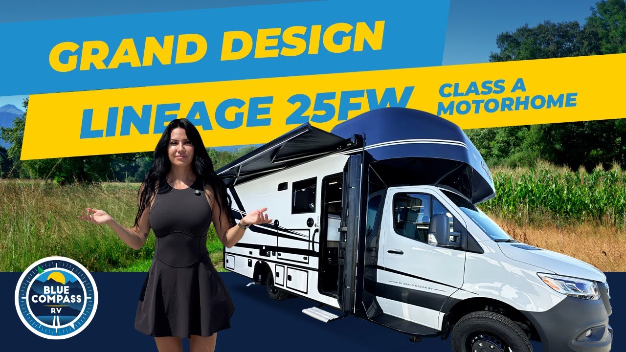 AMAZING CLASS A MOTORHOME: Explore the 2025 Grand Design Lineage 25FW - YouTube