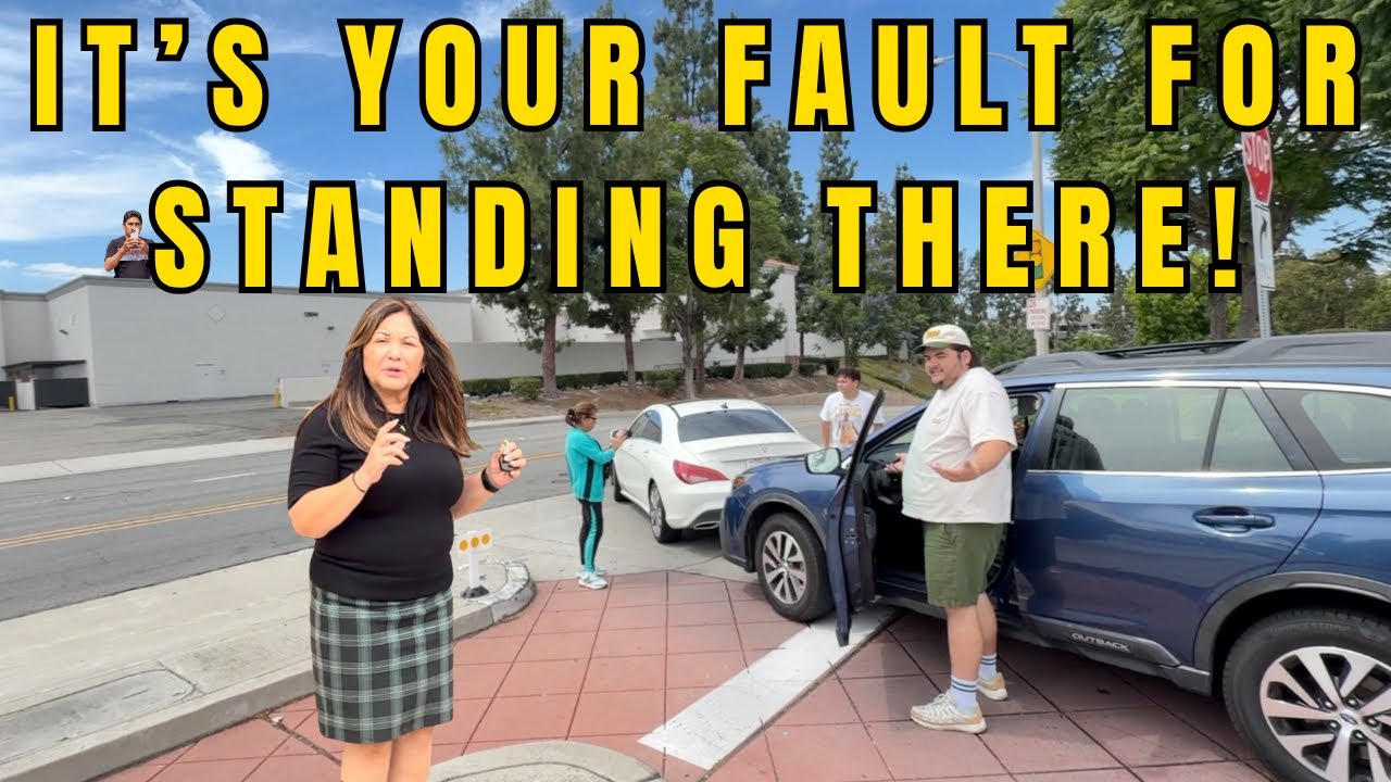 ANGRY MAN CRASHES CAR OVER CAMERAS! - YouTube