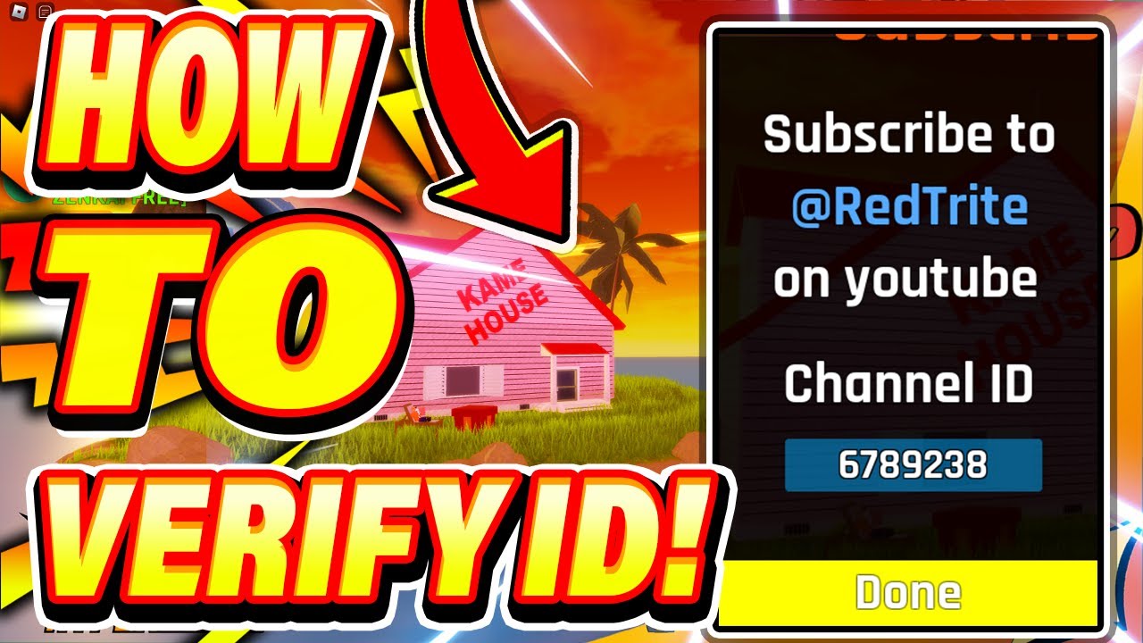 How To *VERIFY YOUTUBE ID* In Roblox Dragon Ball Hyper Blood For FREE ...