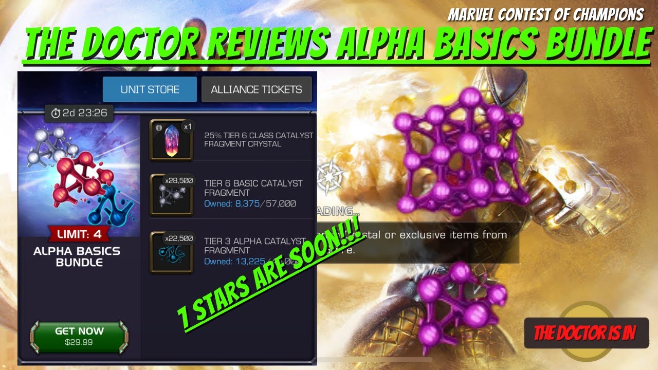 Doctor Reviews the Alpha Basics Bundle for MCOC - YouTube