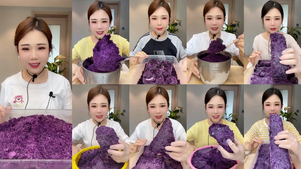 YY PURPLE SHAVED ICE EATING COMPILATION - YouTube