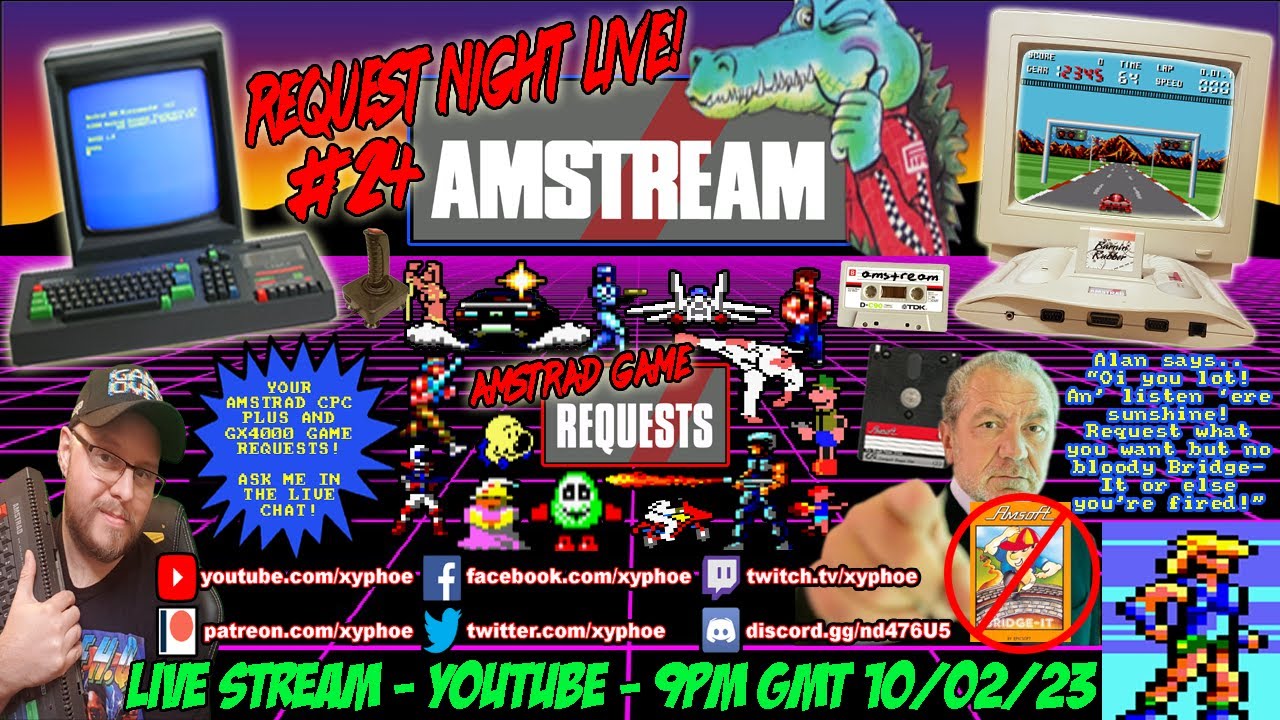 [AMSTRAD CPC] ⚡️AMSTREAM - 🕹️ "Request Night Live!" #24 - ⭐️ Your ...