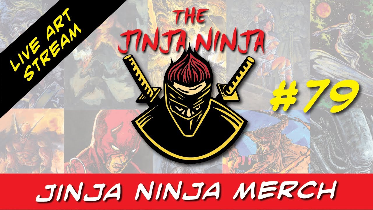The Jinja Ninja Live Art Stream #79 The Jinja Ninja Merch - YouTube