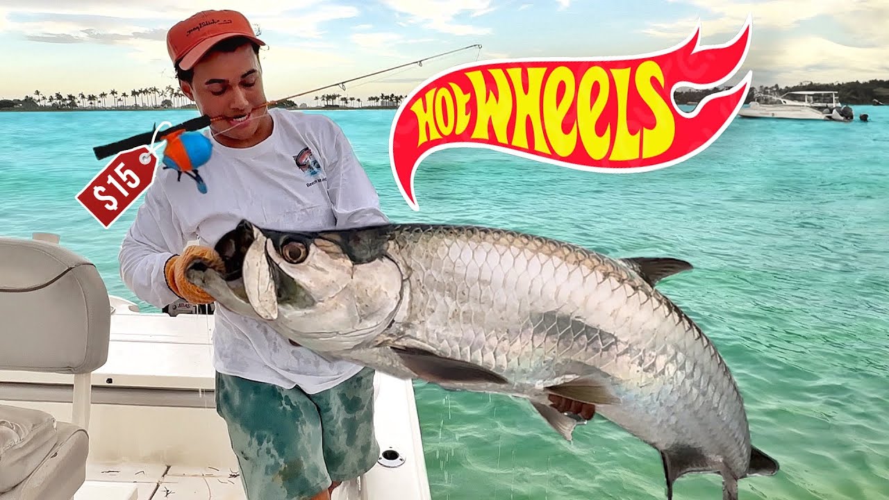 TOY FISHING ROD CHALLENGE Catches MONSTER Fish! - YouTube