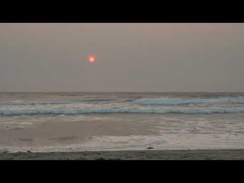 Slow motion clip of ocean waves at sunset | Free HD Video - no copyright