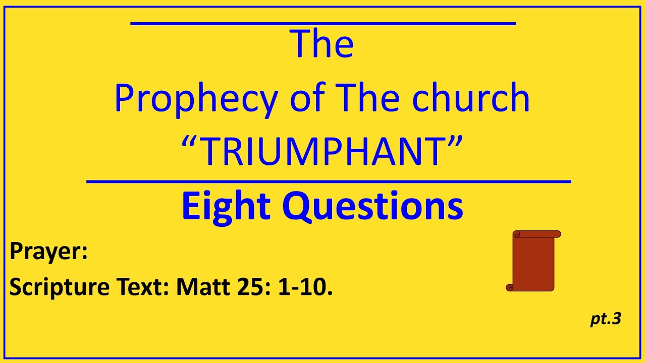 THE LAST GENERATION "The Prophecy of The church “TRIUMPHANT" pt.3 ...