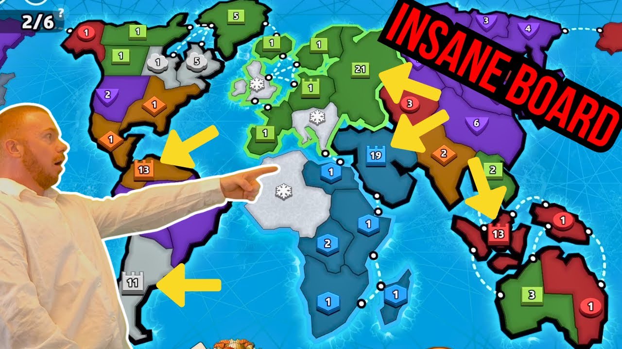 WILD GAME of Fixed Capitals on Classic Risk Map - YouTube