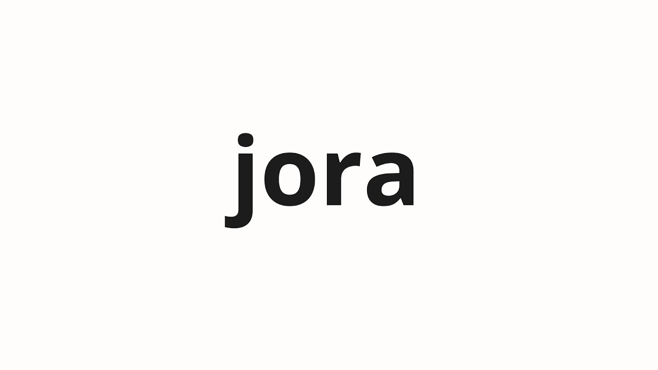How to pronounce jora | 조라 (Zora in Korean) - YouTube