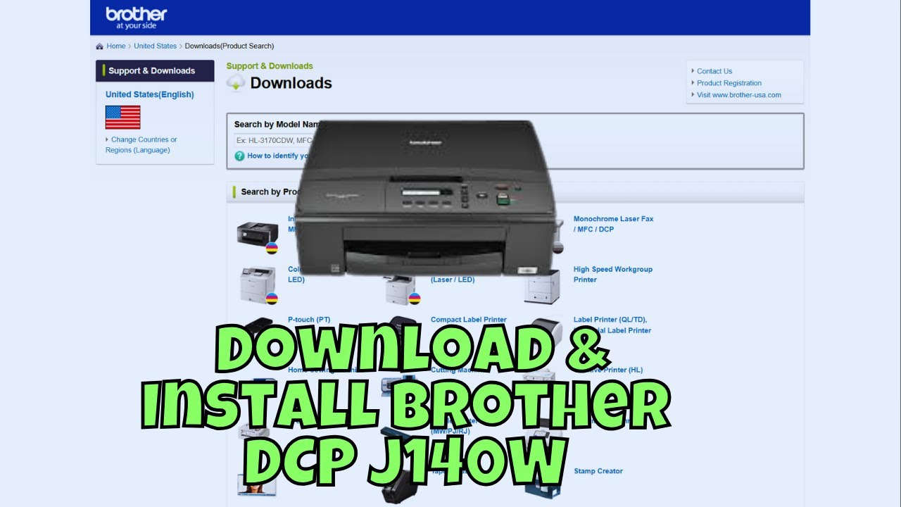 How To Setup Brother DCP J140W Printer Driver in Windows || Printer ...