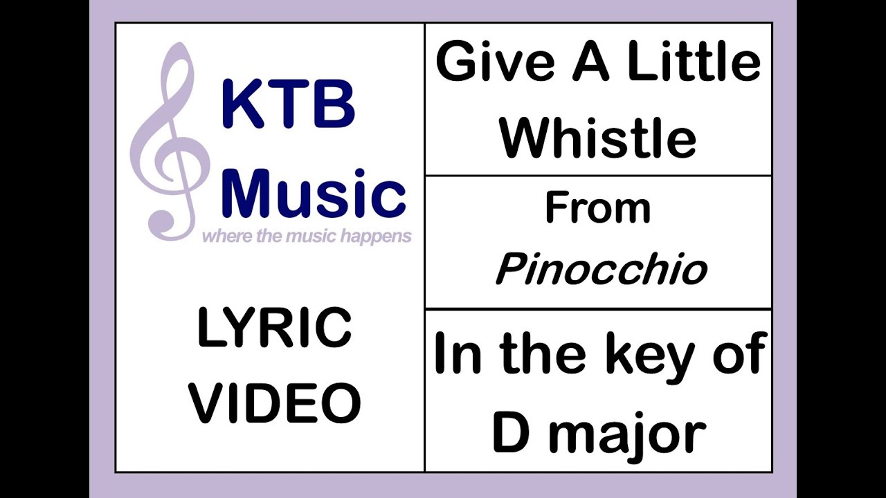 Give A Little Whistle (Pinocchio)[Lyric Video] - YouTube