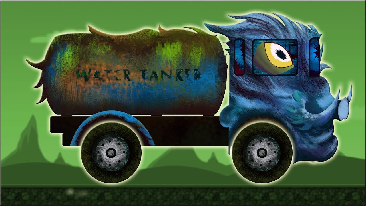 Scary Water Tank | Video for Kids | Halloween Vehicle | Cartoon Street ...
