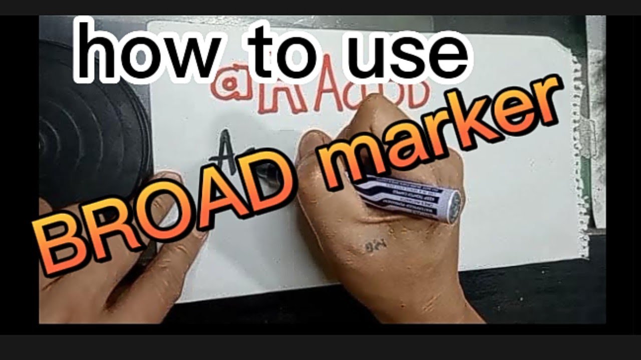 how to use broad marker tagalog..@bernzartasis6266fine #lettering #fyp ...