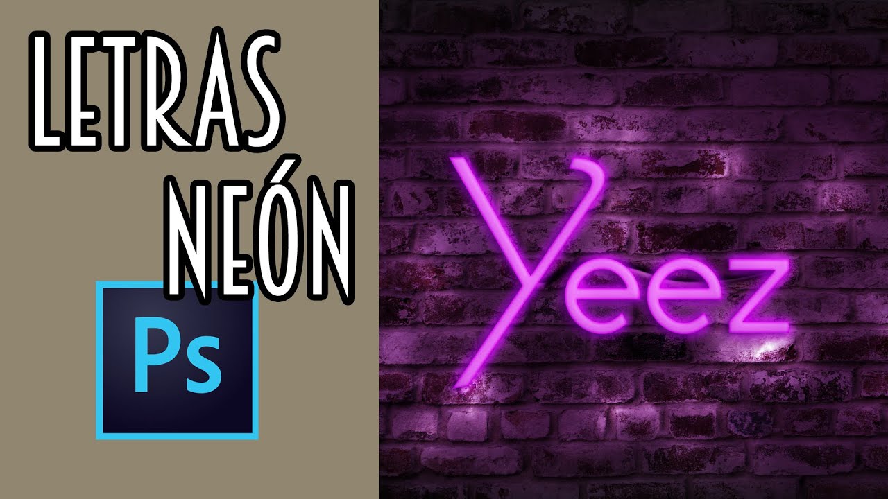 LETRAS TEXTO EFECTO NEÓN EN 5 MINUTOS PHOTOSHOP 2020 - TUTORIAL - YouTube