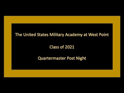 2021 Quartermaster Post Night - West Point - YouTube