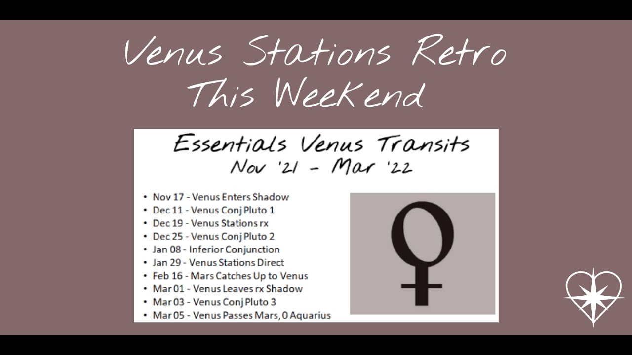 Venus Stations rx This Weekend - YouTube