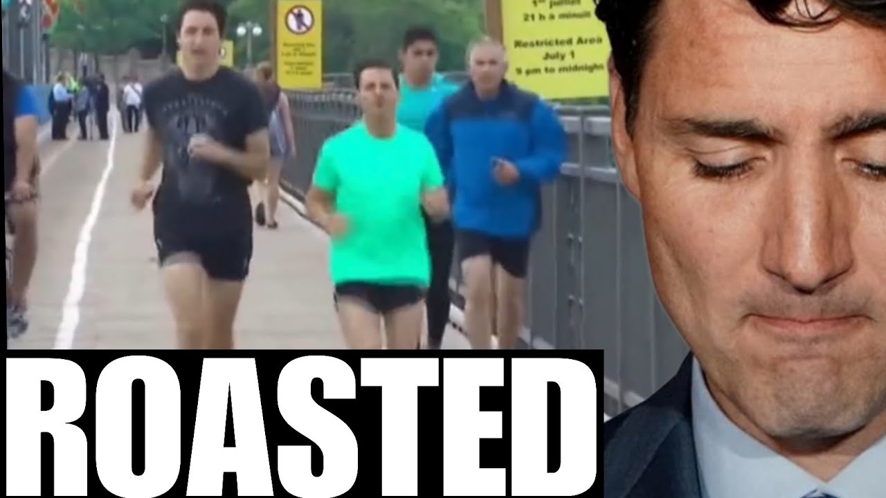 Justin Trudeau gets ROASTED for jogging "LIKE A GIRL" - YouTube