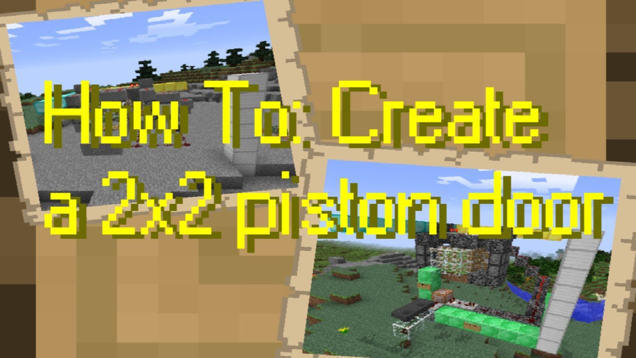 Minecraft: HowTo - 2x2 Automatic Piston Door - YouTube