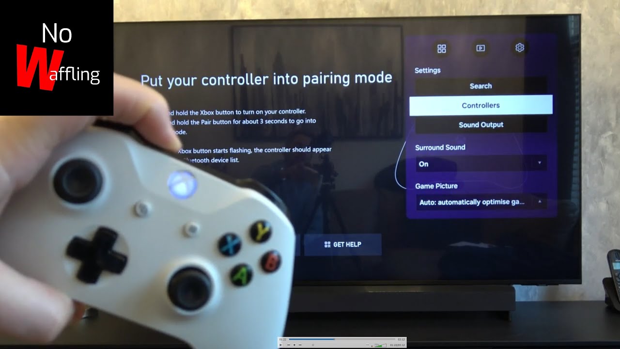 How to Connect Pair Xbox Controller GamePad to Samsung TV - Beginners ...