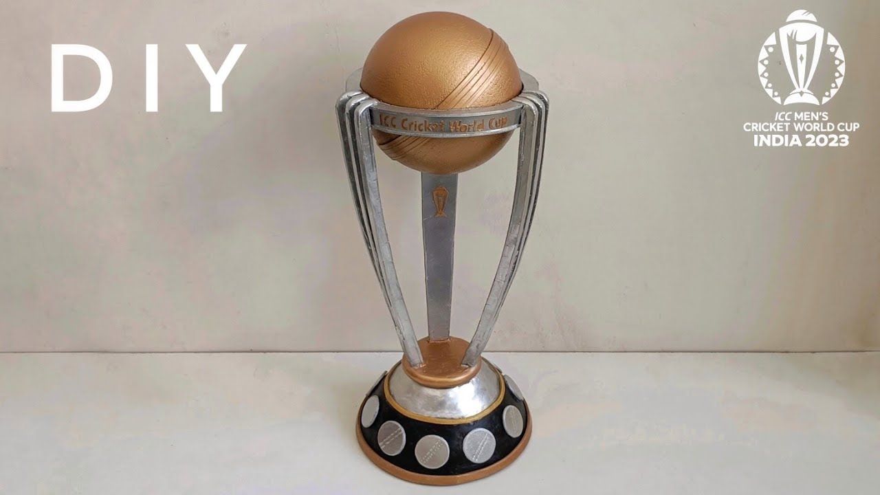 DIY ICC Cricket World Cup Replica Trophy #CWC23 - YouTube