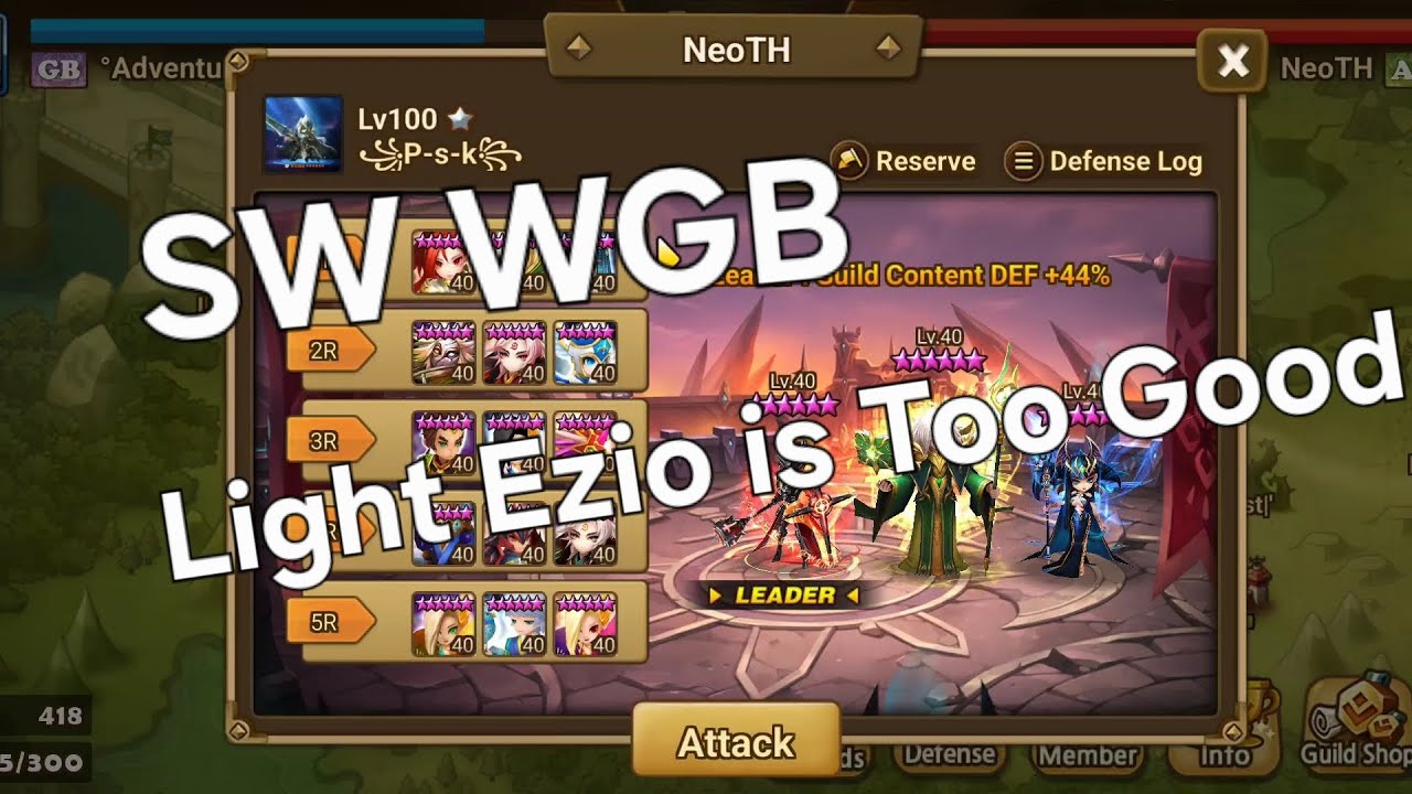 Summoners War G1 World Guild Battle vs NeoTH - YouTube