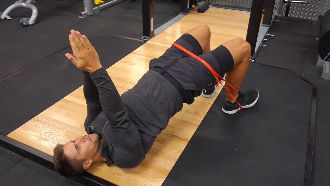 Banded Bodyweight Bridge - YouTube
