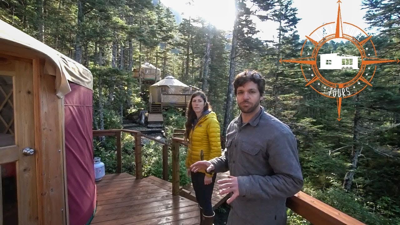 Couple Builds DIY Remote Off The Grid Alaskan Yurt Village - YouTube