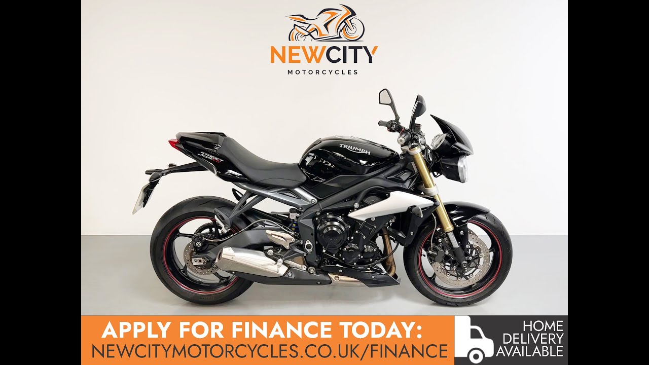 2016 Triumph Street Triple 675 Black 3574 Miles Used - YouTube
