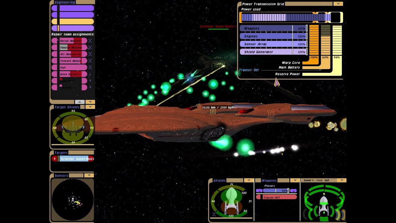 Eclipse Class vs Reman Scimitar (SuperMod3) | KM | Star Trek Bridge ...