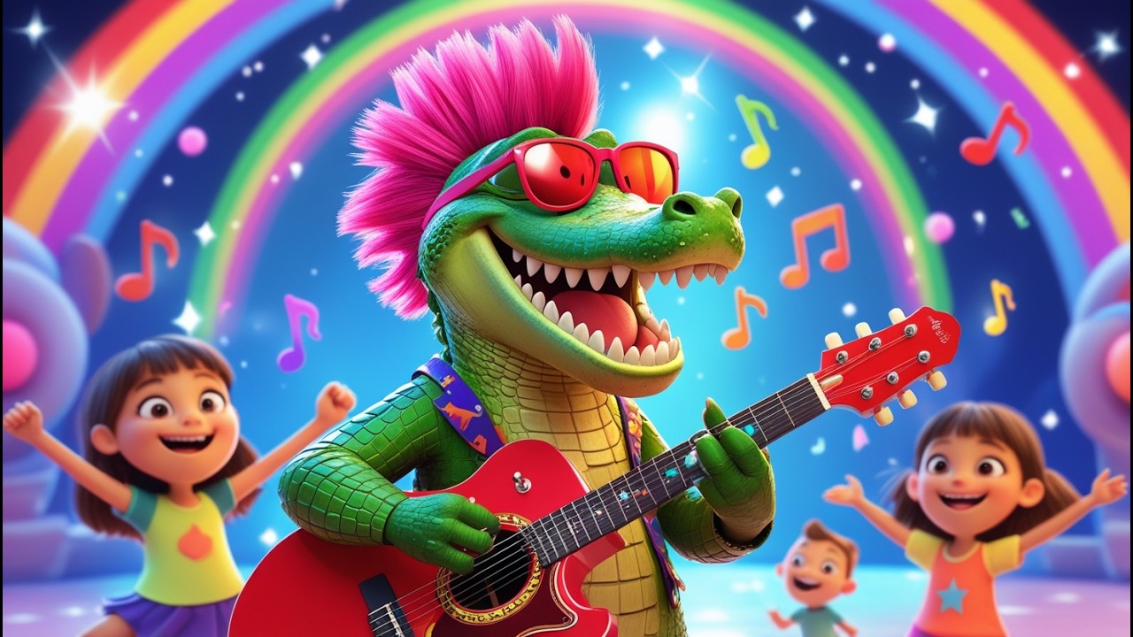JACARÉ - Música Infantil Arcoiris Colorido/ALLIGATOR - Colorful Rainbow ...