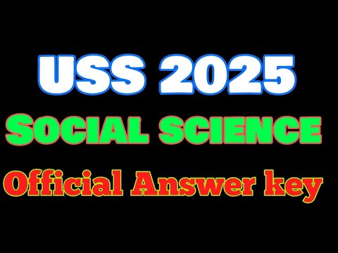 USS 2025 SOCIAL SCIENCE ANSWERKEY #uss2025answerkey - YouTube