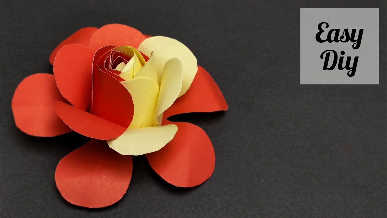 Two colour Beutiful Rose 🌹| Multi colour rose tutorial | how to make ...