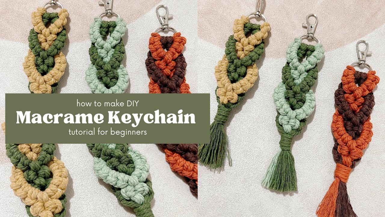 DIY: How to make Macrame Keychain & Bag Charms | Tutorial for Beginners ...