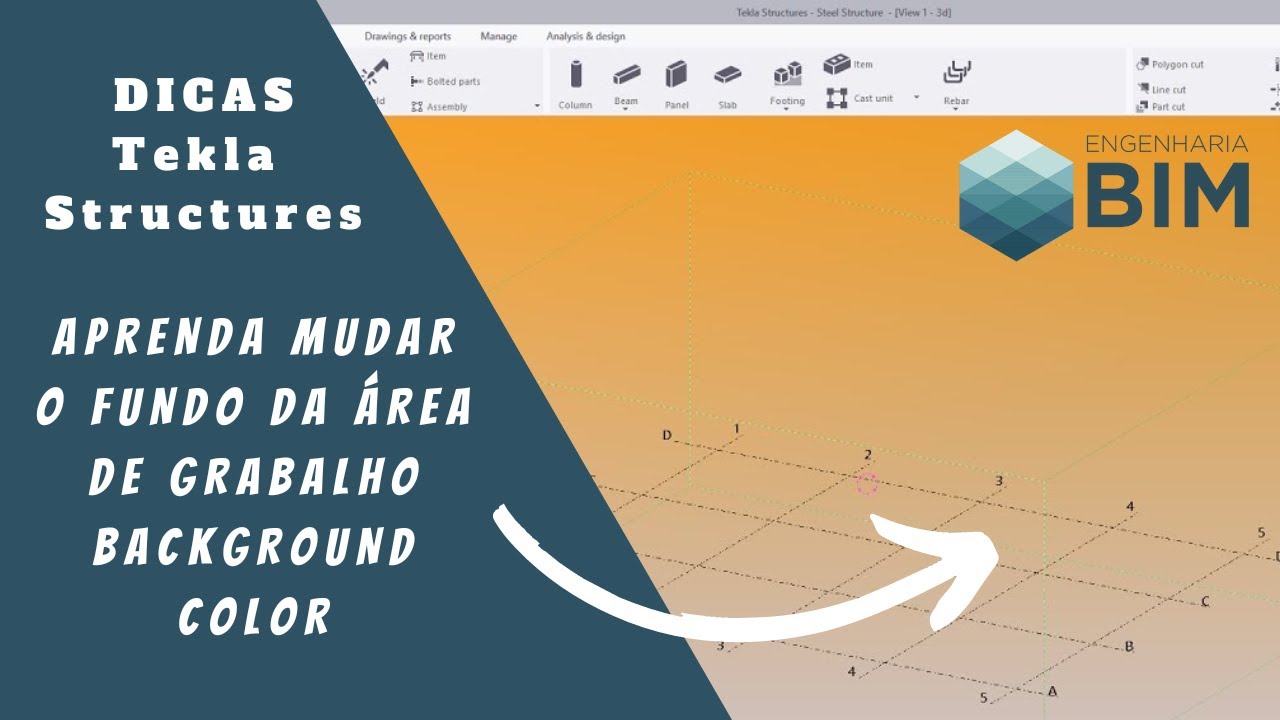Dicas Tekla Structures - Trocar cor do Background (Change Background ...