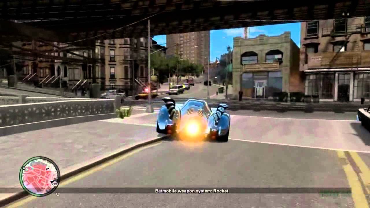 GTA IV Batman Mod - Awesome Batmobile with Real Weapons - YouTube