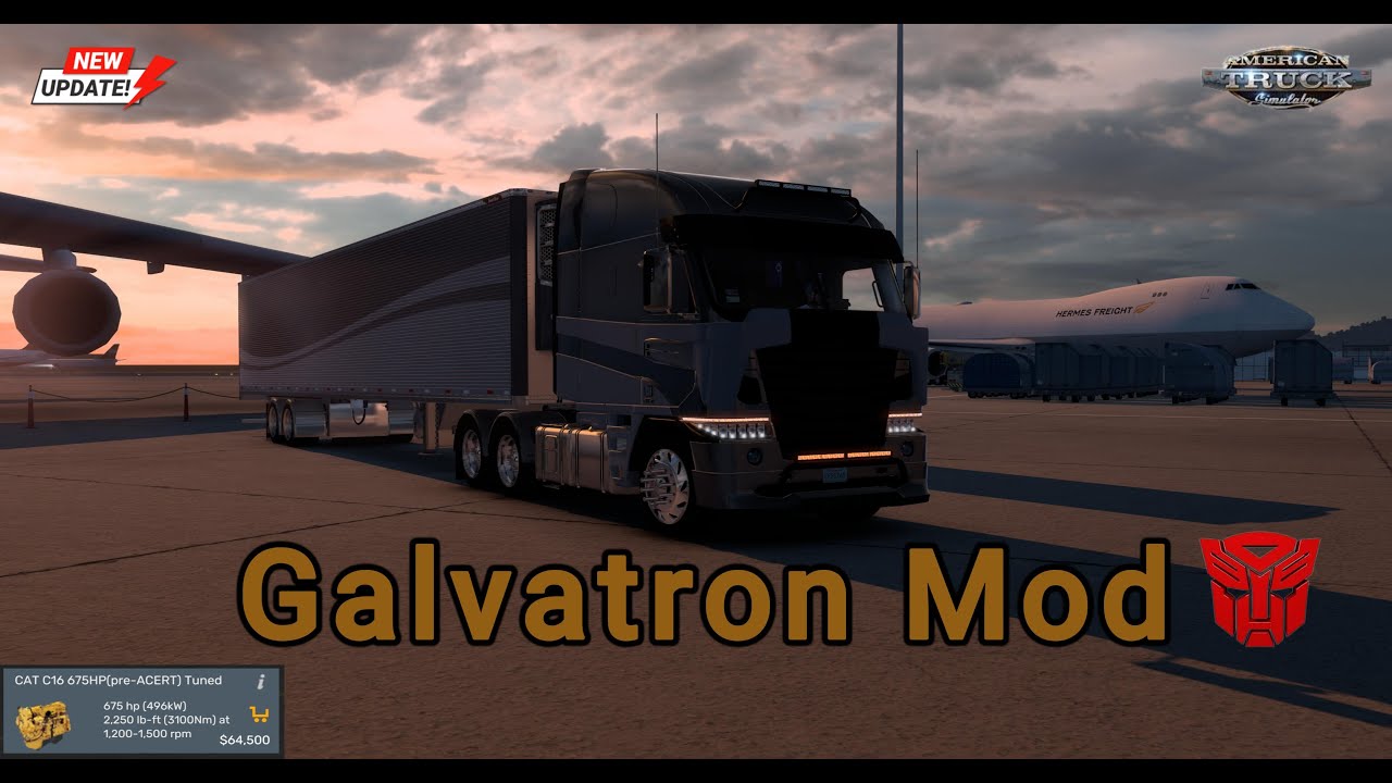 New Freightliner Galvatron TF4 with this Great Dane Reefer Trailer - 4k ...