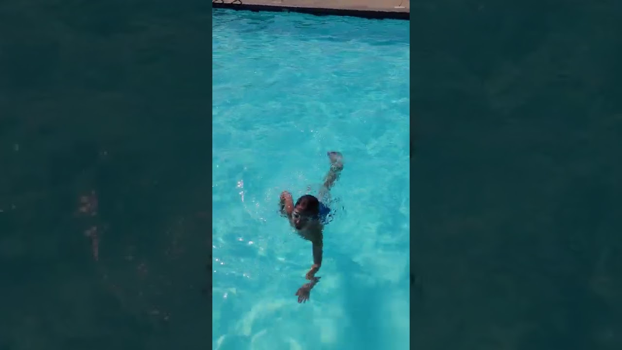Anaya Kids swim at our neighborhood pool - YouTube
