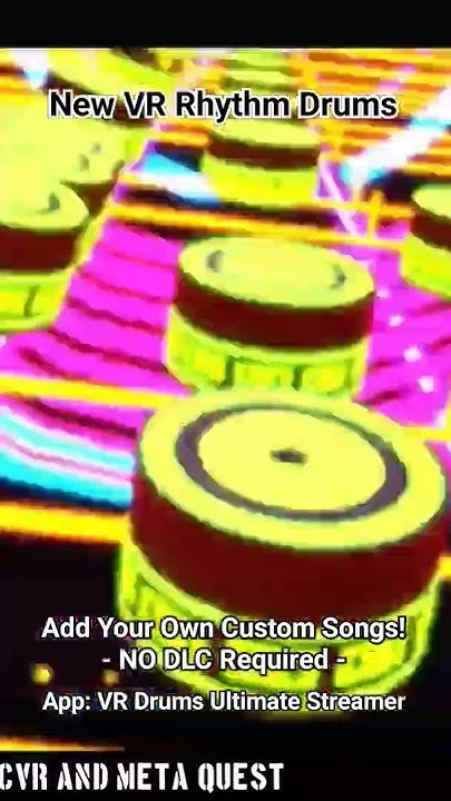 VR Rhythm Game. Add custom songs. PCVR, SteamVR, Meta Quest virtual reality and drum simulator ...