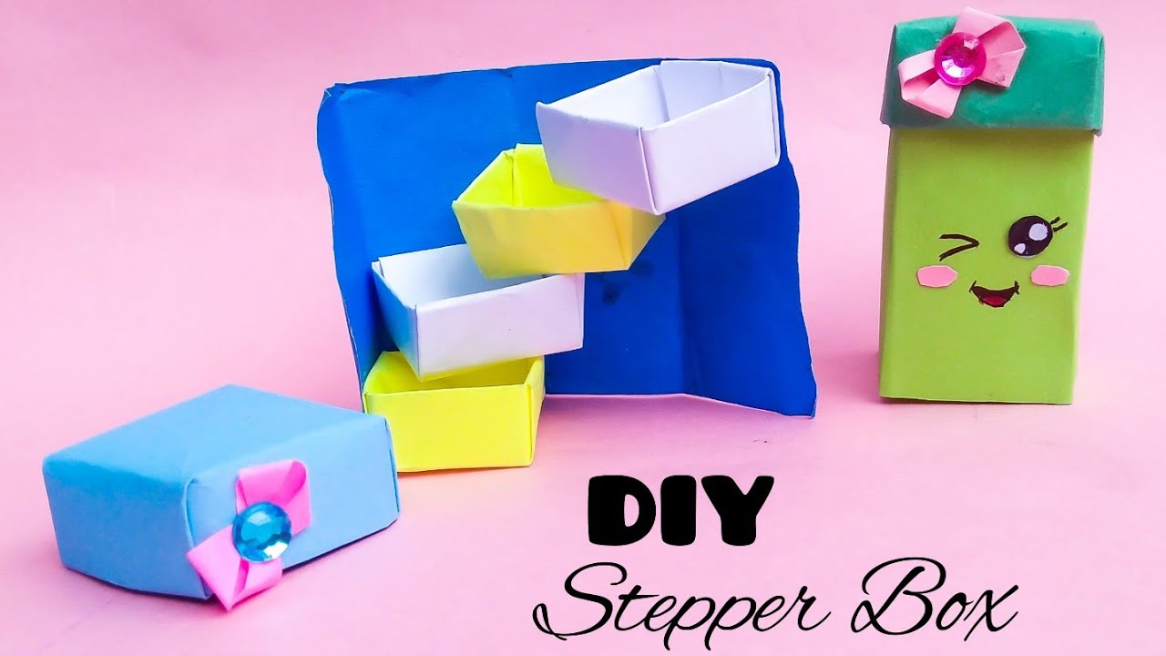 DIY Secret Stepper box / Secret Box / Origami / Paper craft - YouTube