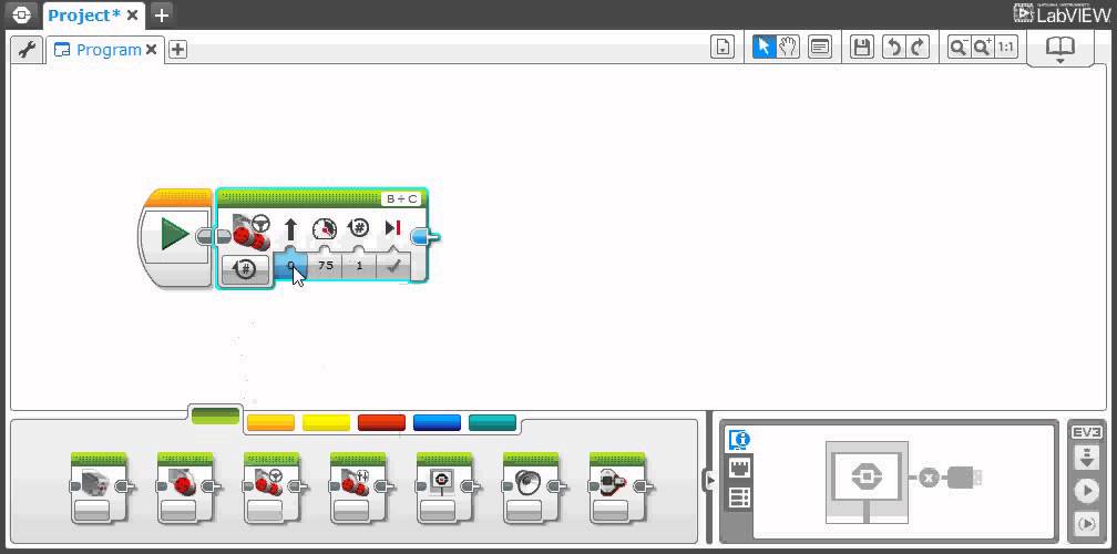 Video #2: How to move backward with the EV3 robot (screen recorder ...