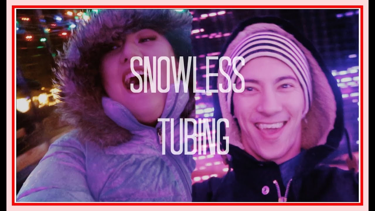 SNOWLESS TUBING AT CHRISTMAS IN THE GARDEN - YouTube
