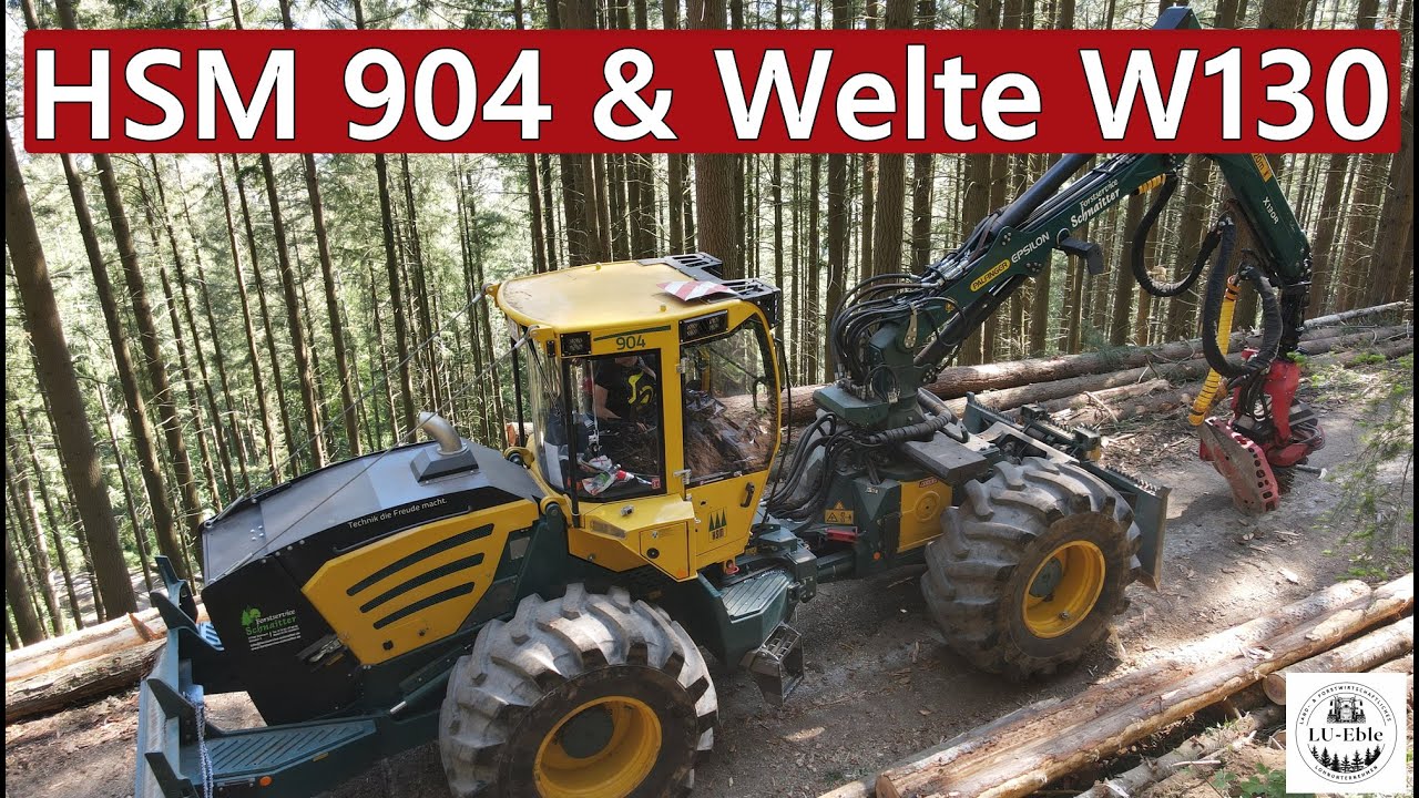 HSM 904 & Welte W130 im Schwarzwald | Forstservice Schnaitter - YouTube